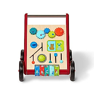 Radio Flyer Classic Push & Play, Toddler Walker with Activity Play, Ages 1-4, Red Walker Toy