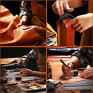 YJMOTOR for 2022 2023 Honda Civic CRV HRV Accord Remove Key Cover Compatible 4 Buttons Key Cover Genuine Leather Protector Shell Case with Keychain Accessories EX EX-L(Black)