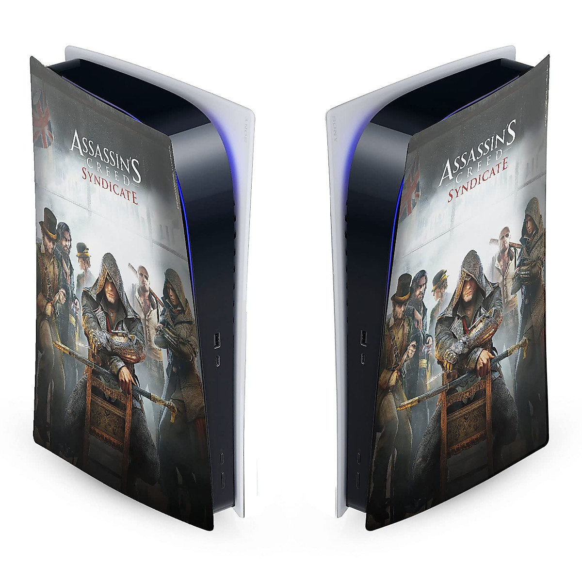 Head Case Designs Officially Licensed Assassin's Creed Key Art Syndicate Graphics Vinyl Faceplate Sticker Gaming Skin Decal Cover Compatible With Sony PlayStation 5 PS5 Digital Edition Console