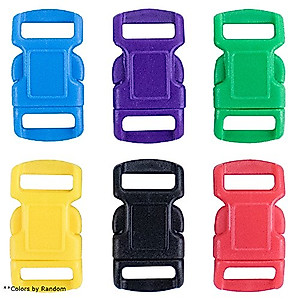 Jig Bracelet Maker with Parachute Cord - Heavy Duty Buckles - Wristband Maker with 6 Paracord Hanks and 6 Quick Release Buckles - Paracord Braiding, Weaving, DIY, Craft, Tool Kit