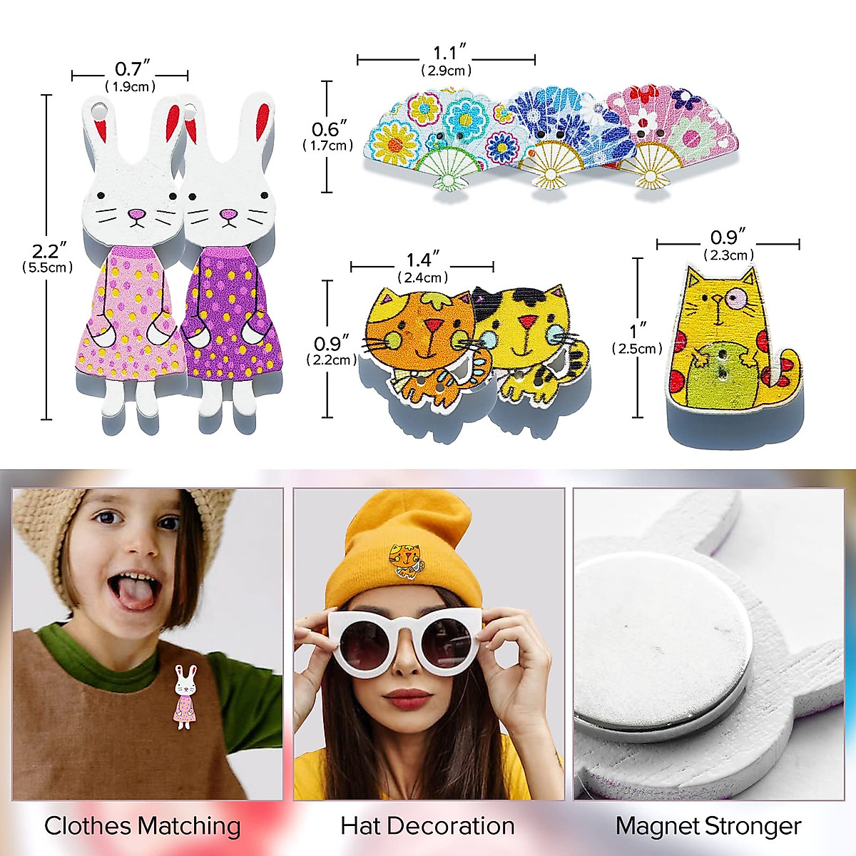 8pcs Needle Minder for Cross Stitch,Sewing Magnetic Needle Keeper,Cute Cat&Rabbit Cartoon Pin,Needle Holder for Embroidery,Needlework Storage Accessory, Gift for Cross Stitch Lover（3-Needle）