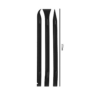 6 Pieces Plastic Scraper Tool Multi-Purpose Scraper Pen-Shaped Scraper Non-Scratch Scraper Cleaning Tool for Cleaning Small and Narrow Space, Black