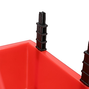 HOIGON 12 Pack Red Garage Storage Tool Bin, 7.09 x 4.72 x 3.15 Inch Plastic Hanging Stacking Stackable Organizer Storage Rack for Hardware Tools Organization, Workshop, Small Parts