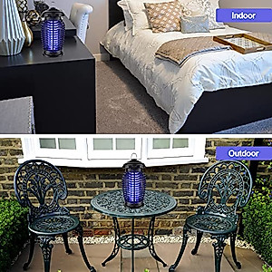 Bug Zapper - Powerful Electric Mosquito Zapper Fly Killer for Outdoor and Indoor - 4200V Metal Mesh, Insect Fly Trap Indoor Mosquito Killer for Home, Garden, Patio, Backyard (15W)