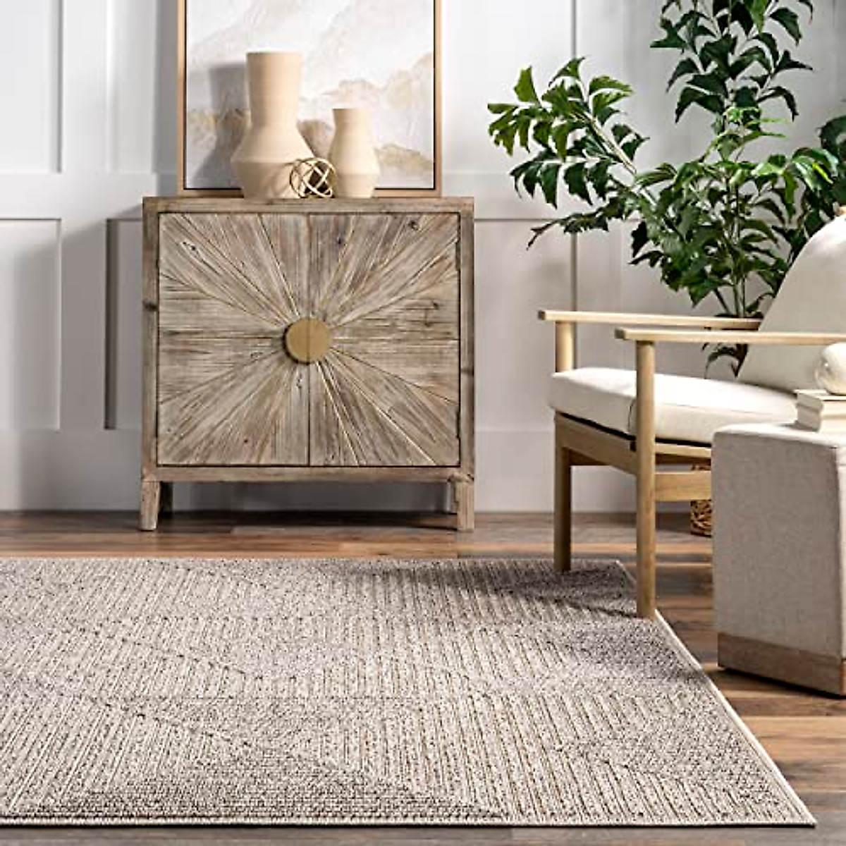 nuLOOM Katherine Moroccan High-Low Indoor/Outdoor Area Rug, 8' x 10', Gray