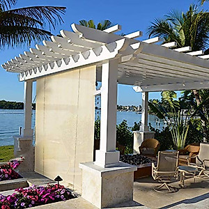 LJIANW Sun Shade Sail, Roller Shade Blinds Translucent Sun Shade Sunscreen Heat Insulation Privacy Protection for Gazebo Deck Balcony, 45Sizes (Color : Beige, Size : 75x225cm)