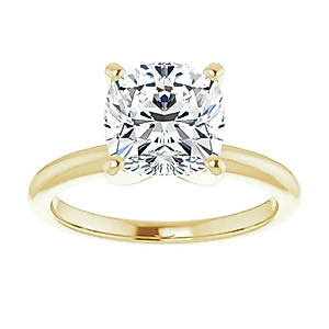 2 CT Cushion Cut VVS1 Colorless Moissanite Engagement Ring Set, Wedding/Bridal Ring Set, Sterling Silver Vintage Antique Anniversary Best Ring Set Gifts for Her