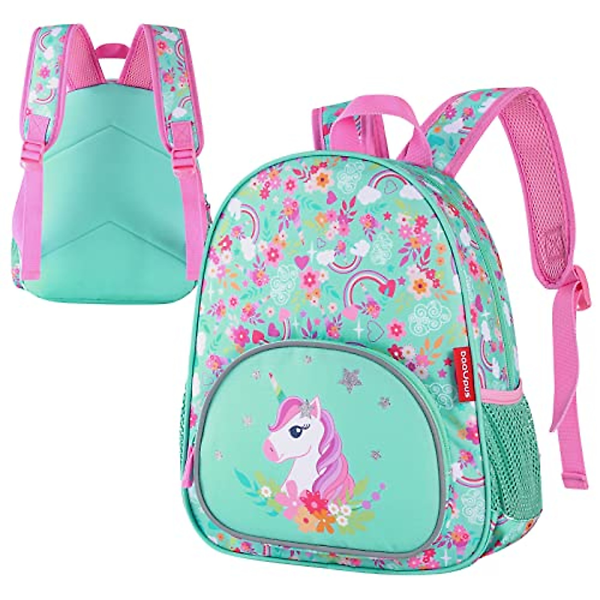 Daaupus 12-Inch girl preschool backpack,Kids Backpack for Boys & Girls, Perfect for Daycare and Preschool, Unique design print backpack for school and travel