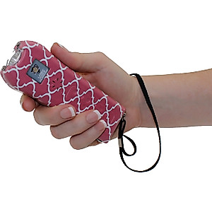 Streetwise Ladies Choice 21,000,000 Stun Gun for Women Self Defense - Personal Defense Equipment with Loud Alarm and Flashlight - Rechargeable with Holster and Safety Switch - Pink Stripes
