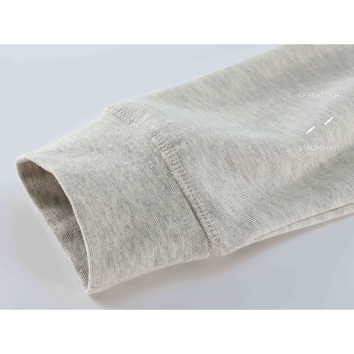 Vetemin Men's Casual Athletic Midweight Comfy Soft Fleece Active Sports Pullover Henley Hoodie Sweatshirt Black/H.Oatmeal L