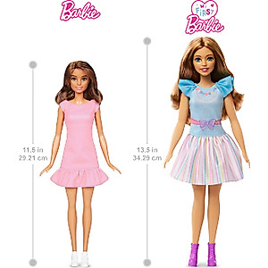 Barbie: My First Preschool Doll, Teresa with 13.5-inch Soft Posable Body & Brown Hair, Plush Bunny & Accessories