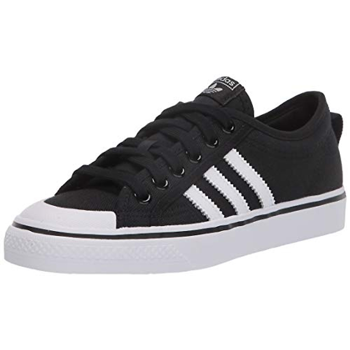 adidas Originals Men's Nizza Sneaker, Core Black/Cloud White/Cloud White, 12 M US