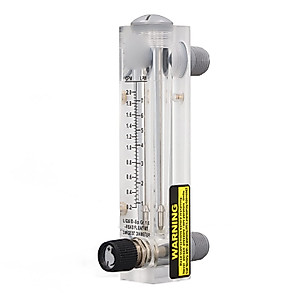 0.2‑2GPM Panel Type Water Meter Adjustable Liquid Flowmeter 1/2in Male Thread 1/4in Female Thread