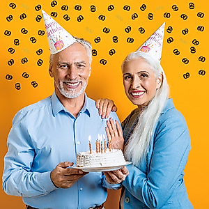 Set of 100 Happy 60th Birthday Confetti, Gold Glitter Sixty Paper Scatter, 60th Birthay Party Decorations, 60 Smash Cake Decor, Happy 60th Anniversary Party Decor