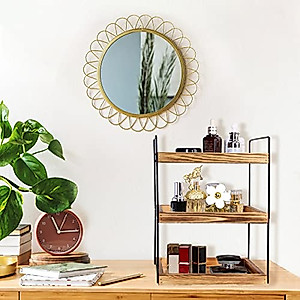 BEIUTAO 3 Tier Bathroom Counter Organizer, Wood Bathroom Countertop, (DIY Install) Bathroom Countertop Organizer and Storage Shelf, Cosmetic Holder Vanity Organizer Bathroom Trays