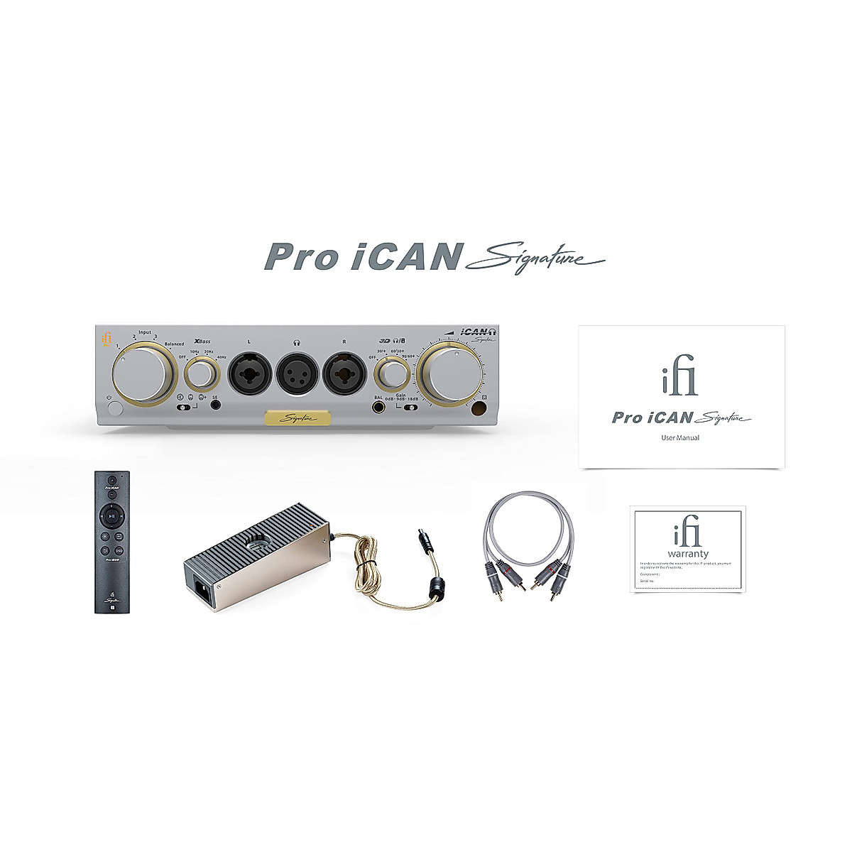 iFi Pro iCAN Signature - Studio Grade Fully Balanced Headphone Amplifier/Line Level Pre Amplifier/Linestage with Selectable Tube and Solid State - Home/Professional Audio Upgrade