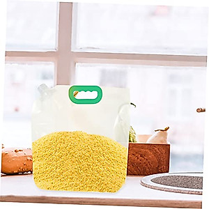 Zerodeko 20 pcs Transparent grain bag clear storage bag food storage bags airtight storage bags stand up grain bag rice grain sealed bags rich storage clear grain dry food household