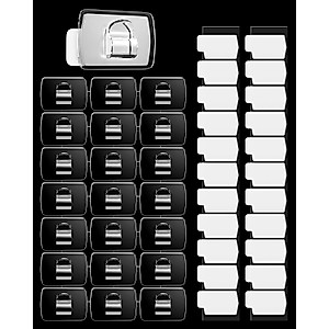 ispneay Mini Light Clips Small Adhesive Hooks: Indoor 100 Clear Mini Clips and 110 Strips for Hanging - Tiny Decorative Wall Hooks for Lights - Christmas Decorations Halloween Decor Small Hooks