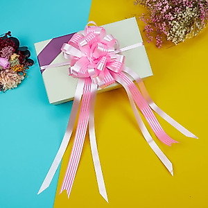 Big Bow for Present Basket Bows for Gift Wrapping Car Bows Big Car Bow Package Bows Large Pull Bows Bulk B2-Deep Pink-10pcs