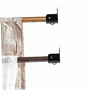 Cabilock 8 Pcs Closet Flange Code Curtain Accessories Shelves Brackets Shower Rod Holder Shower Rod Support Curtain Rod Hanging Brackets Shower Curtain Pole Socket U Shape Shelf Support