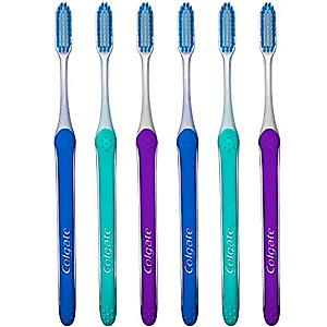 Colgate Slim Soft Ultra Compact Toothbrush, Extra Soft (Colors Vary) - Pack of 6