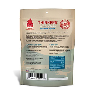 Plato Pet Treats Air Dried Dog Treats Salmon Thinkers Sticks, Natural Dog Treats, Real Meat, Air Dried, Made in the USA, 10oz