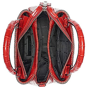 DKNY womens Dkny Paige Sm Satchel, Bright Red, One Size US