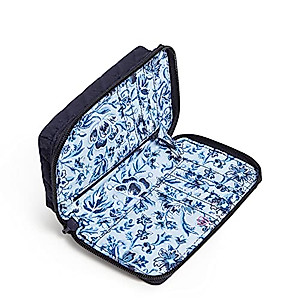 Vera Bradley Women's Cotton Smartphone Wristlet With RFID Protection, Classic Navy - Recycled Cotton, One Size