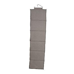 Household Essentials 6 Shelf Hanging Closet Organizer, Light Grey