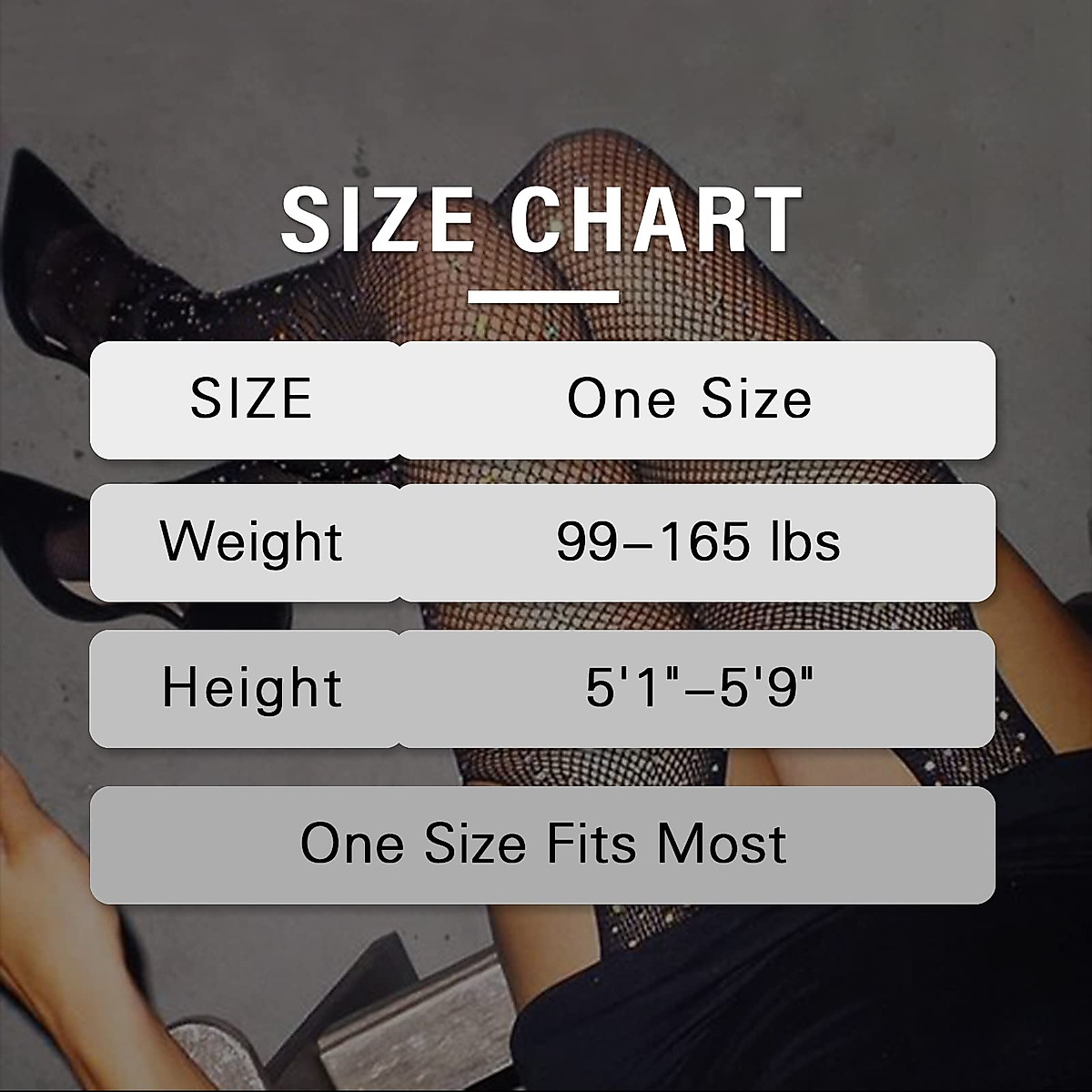 MANZI Rhinestone Fishnet Stockings High Waist Thigh High Glitter Sparkly Fishnets Tights for Women Black White