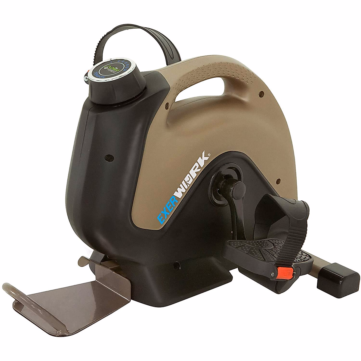 Exerpeutic 900E EXERWORK No Impact Bluetooth Smart Cloud Fitness Under Desk Elliptical with Extendable Chair Hook and Free App