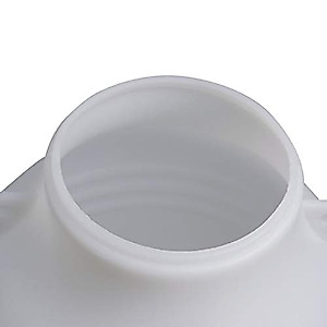 Cabilock Plastic White Water Feeder Bucket with Nipple for Cattle Horse Goat Sheep Dog Farm Animals Pet Livestock Water Dispenser Tool 30X48CM