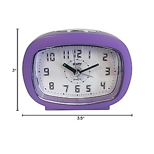 Unity Beep LED Light Alarm Clock, Purple, 3.5" x 3" x 1.77"