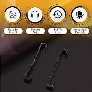 SplashNColor A50 Support Brace Clamps Upgrade for Cushion - Enhance Your Headphone Comfort with Durable and Secure Fit - Compatible with Astro A50 Gen. 4 and Mod Kit - 2 Pack Black