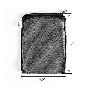 AQUANEAT Aquarium Filter Media Bags, Fish Tank Coarse/Fine Mesh Bags, 3”x8”/5.5”x8” with Plastic Zipper for Activated Carbon 10pcs (Fine, 5.5" x 8")