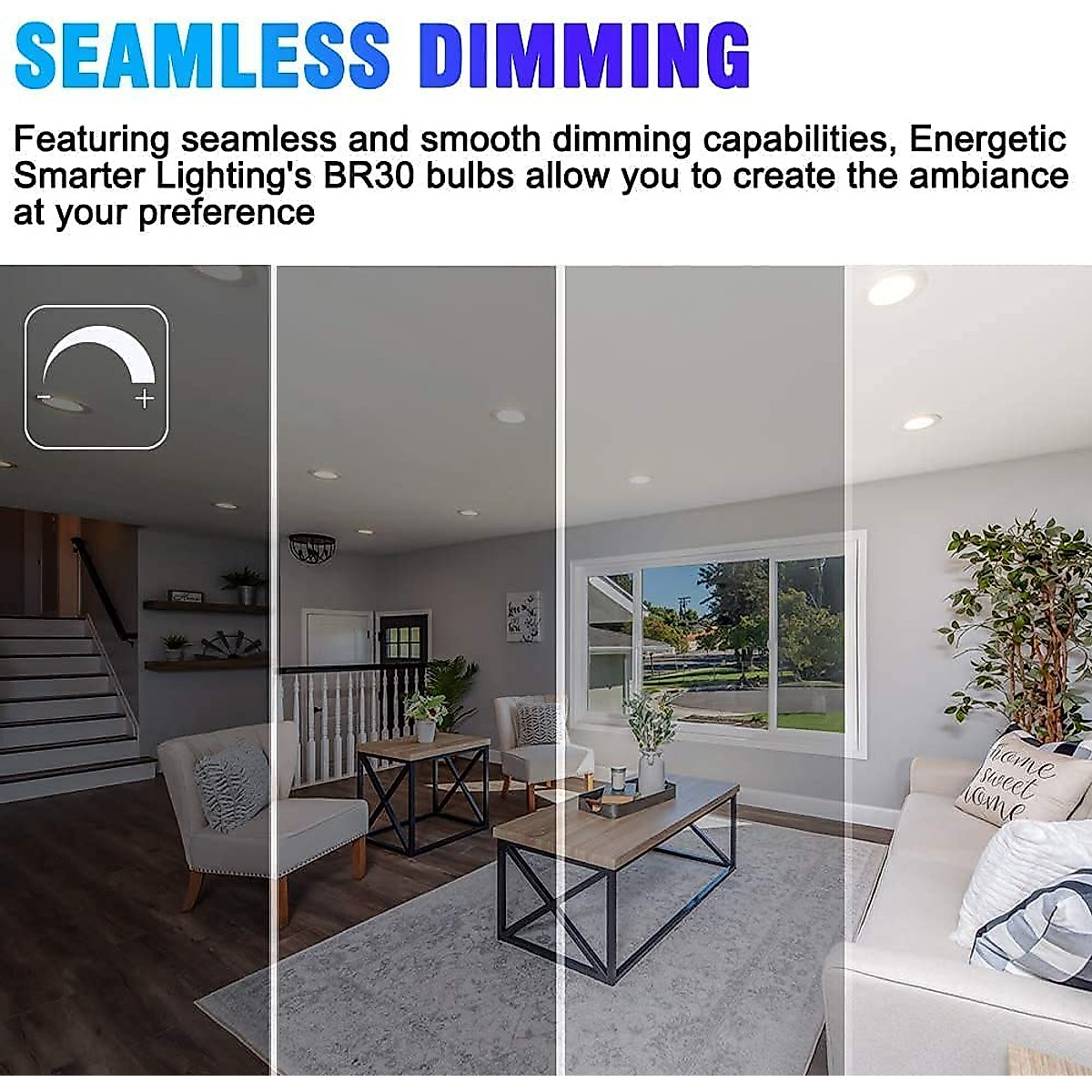 Energetic LED Recessed Light Bulbs BR30, 105W Equivalent, 1500LM, Dimmable, Warm White 3000K, Indoor Flood Lights for Recessed Cans, UL Listed, 6 Pack