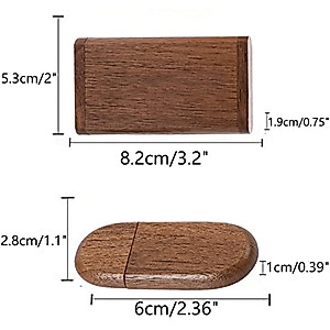 ZLP Customized Gift Wooden 64GB USB 2.0 Flash Drive Memroy Stick Disk Super Speed Thumb Drive Jump Drive and Box Logo Gift Commemorative Custom for Birthday Wedding 64G Walnut