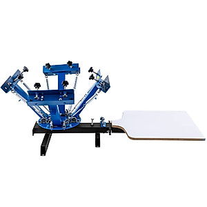 VEVOR Screen Printing Press 4 Color 1 Station Screen Printing Machine Removable Pallet Silk Screen Printing Machine for DIY T-Shirt Printer