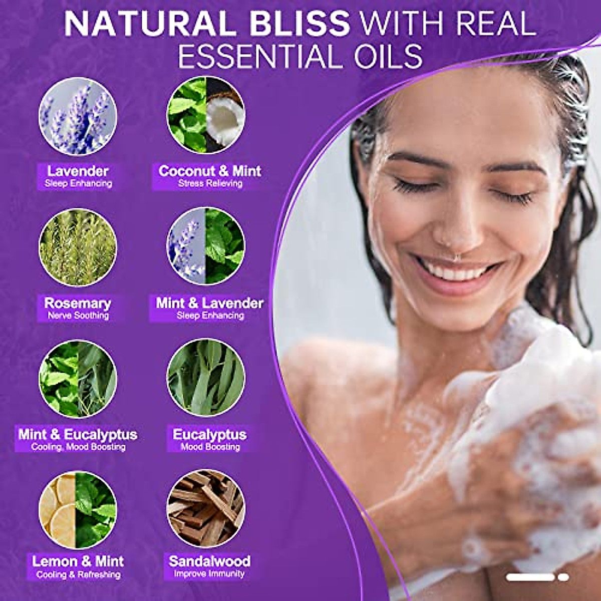 Aromatherapy Shower Steamers Christmas Gifts Set Lavender - Swcandy 8 Pcs Bath Bombs Gifts for Women, Shower Bombs with Essential Oils Relaxation Gifts for Home SPA, Melts for Women Who Has Everything