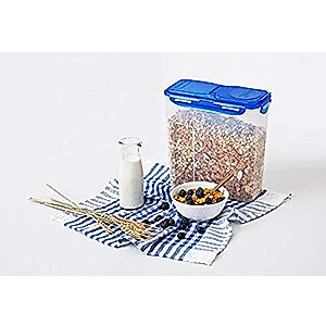 LocknLock Easy Essentials Food lids (flip-top) / Pantry Storage/Airtight containers, BPA Free, top-16.5 Cup-for Cereal, Clear