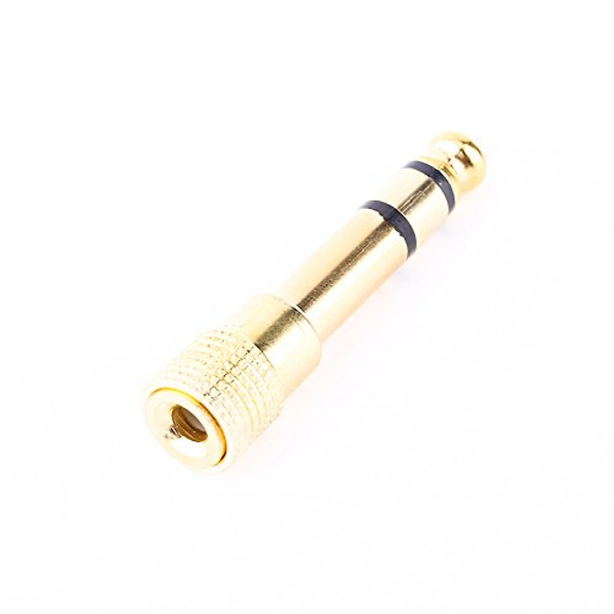 6.5mm Male to 3.5mm Female Stereo Adapter Headphone Audio Plug Jack Converter for Headphone Headset Microphone Amplifier Mixer - Gold