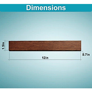 Simple Useful 12 Inch Magnetic Knife Holder for Wall - Knife Magnetic Strip - Magnetic Knife Holder - Magnetic Knife Strip - Knife Magnet, Brown