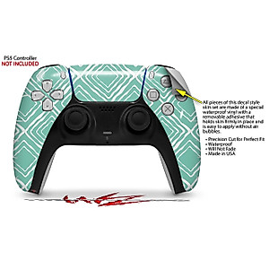 WraptorSkinz Skin Wrap compatible with Sony PS5 DualSense Controller Wavey Seafoam Green (CONTROLLER NOT INCLUDED)