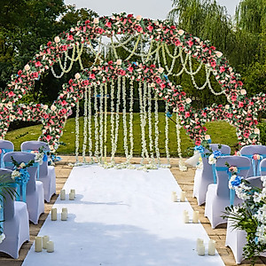 Levana.m 2Pcs Rose Garland Artificial Rose Vine 8.37FT Fake Silk Rose Flower Garland Hanging Rose Ivy Garland for Home Wall Art Wedding Party Garden Craft Decor, Pink