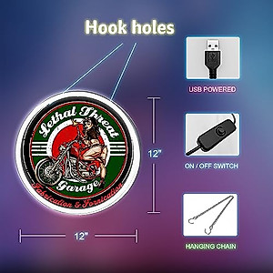 Motorcycle Led Neon Sign Business - 12" x 12" Arrow Signs Powered By USB With ON/OFF Switch Open Light Up Sign for Bussiness Advertisement Walls Window Store Signs for Cafe Bar Club Hotel Party