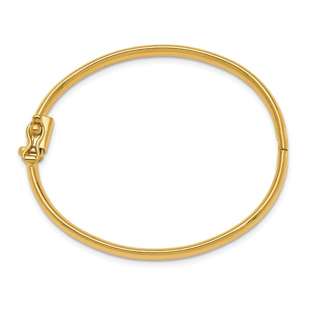 IceCarats 14K Yellow Gold Hinged Bangle Bracelet