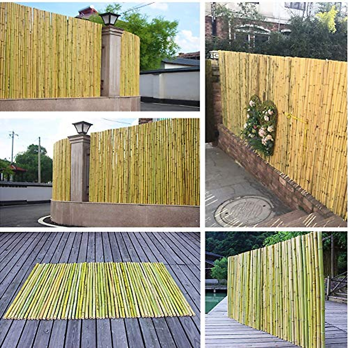 GDMING Bamboo Garden Fencing - Easy Outdoor Privacy Screen