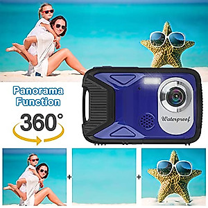 Waterproof Digital Camera HD 1080P 36MP Kids Digital Camera with 32G SD Card Compact Portable Digital Camera,Rechargeable Electronic Mini Vlogging Camera for Kids