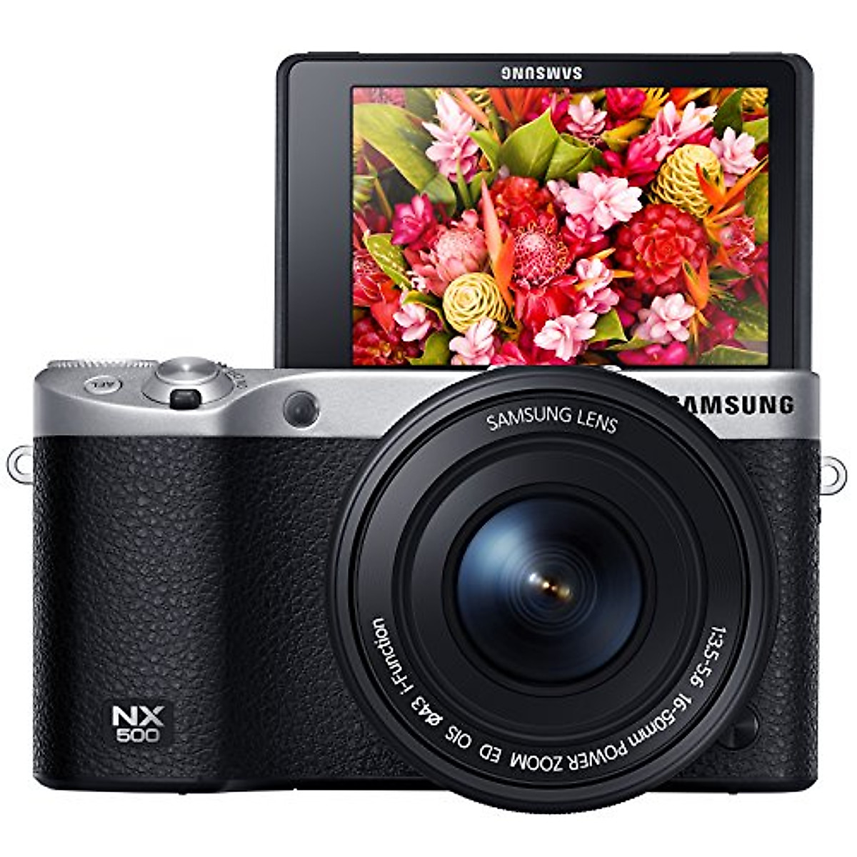 Samsung Electronics EV-NX500ZBMIUS NX500 28 MP Wireless Smart Compact System Camera with Included Kit Lens