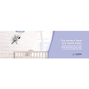 Hubble Nursery Pal Touch 5" Smart Baby Monitor with Camera and Audio, WiFi Baby Camera Monitor with Flexible Wall Mount; Pan Tilt Zoom; 2Way Talk, Interactive Smart HD Monitor & Smartphone App